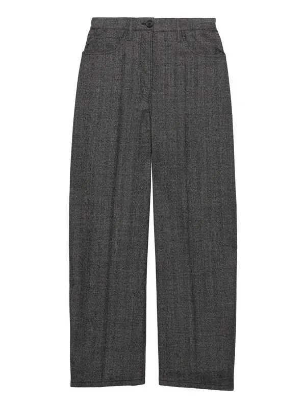 Prada Mouliné Wool Pants - Black