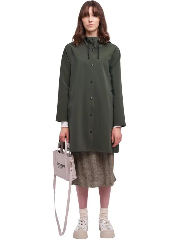 Stutterheim Mosebacke Matte Raincoat - Dark Green