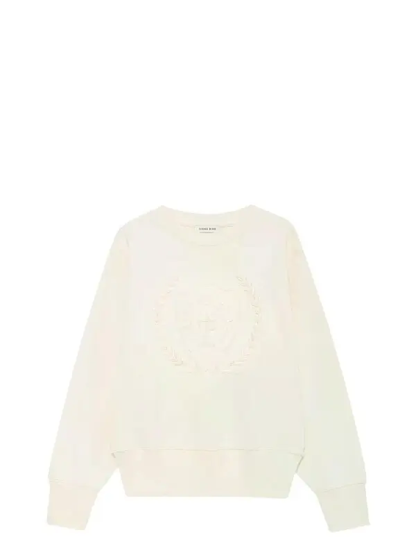 ANINE BING Harry Shrunken Signet Sweatshirt - Neutrals