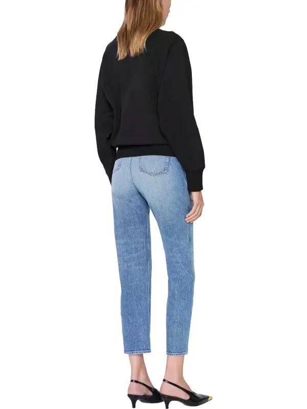 ANINE BING Harry Shrunken Signet Sweatshirt - Black