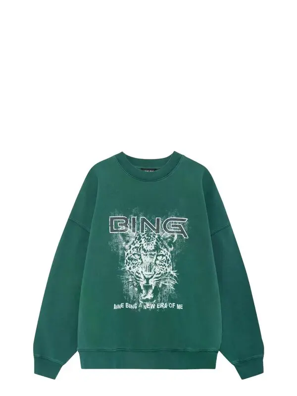 ANINE BING Miles Sweatshirt Leo Muse Deep Emerald - Green