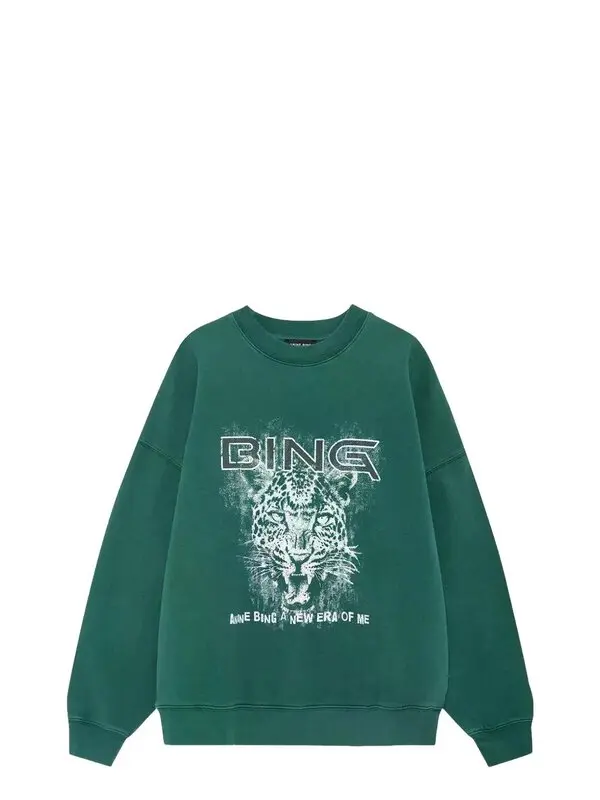 ANINE BING Miles Sweatshirt Leo Muse Deep Emerald - Green