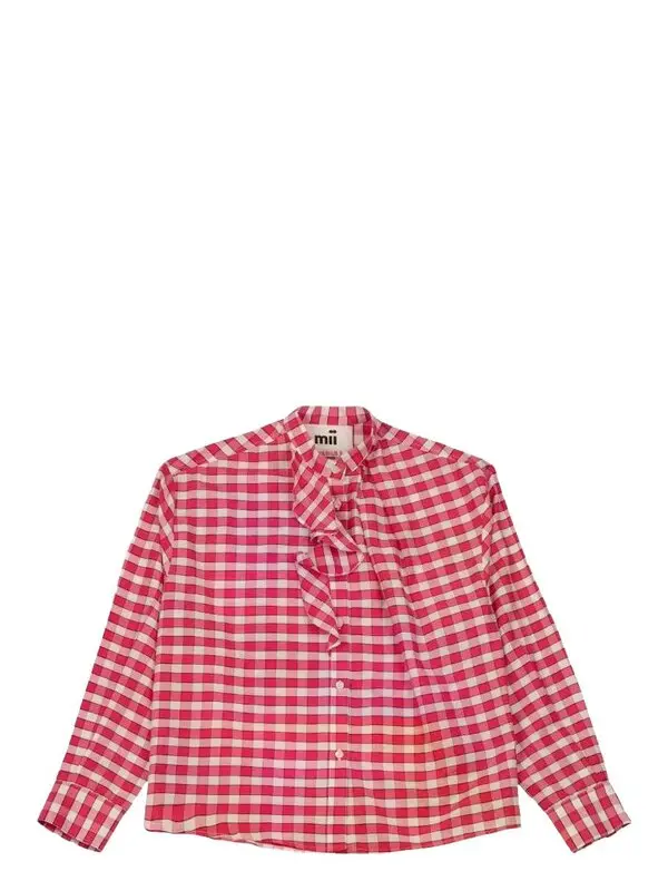 MII Jabo Ruffled Gingham Shirt - Red