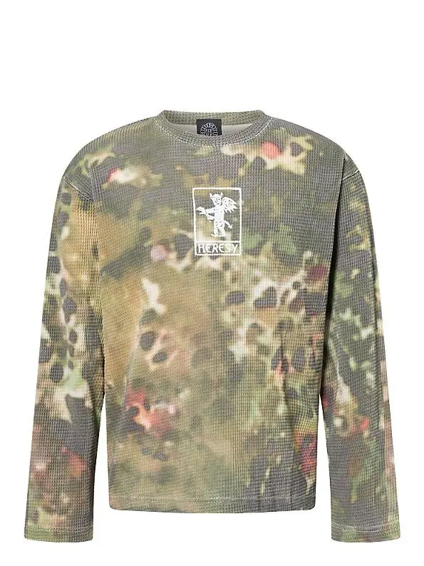 HERESY Rogue Brand- Waffle-knit Top - Print