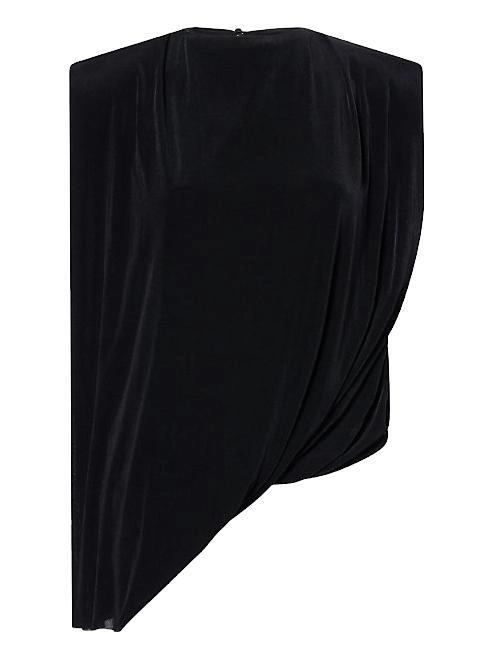 Camilla And Marc Ravine Draped Woven Top - Black