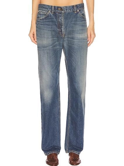 THE ROW Dinni Straight Leg - Medium Indigo