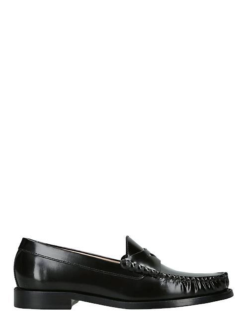 STUART WEITZMAN Lottie Patent-leather Loafers - Black