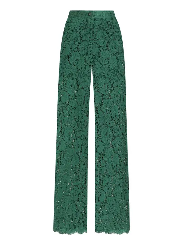 Dolce & Gabbana Cordonetto Lace Trousers Pants And Shorts - Green