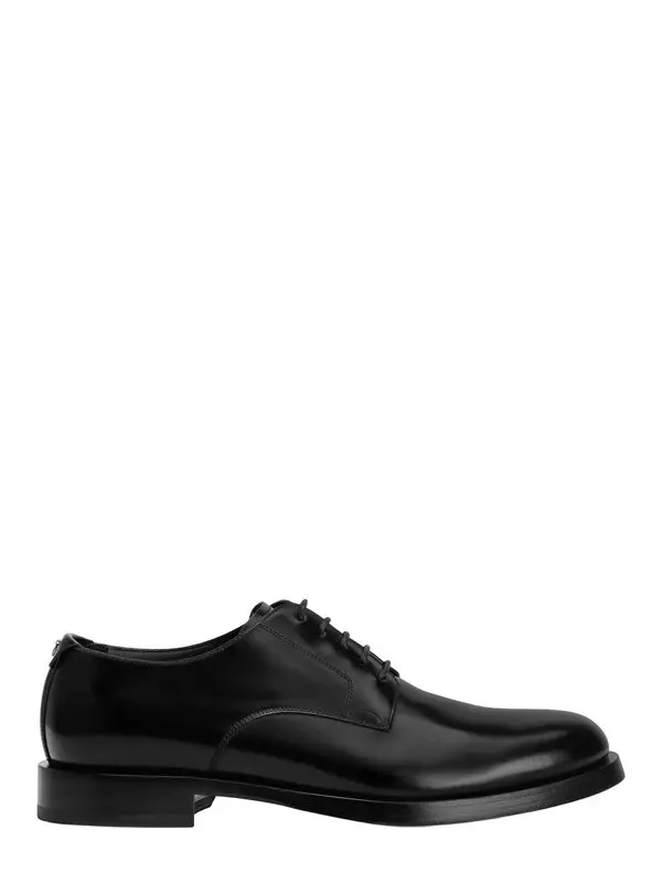 Dolce & Gabbana Brushed Calfskin Derby Shoes Lace-ups Leather - Black