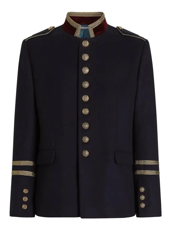 Dolce & Gabbana Wool Frock Coat Suits And Blazers - Blue