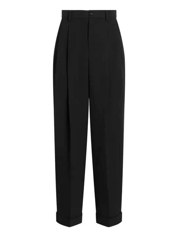 Dolce & Gabbana Wool Gabardine Trousers Pants And Shorts Wool - Black