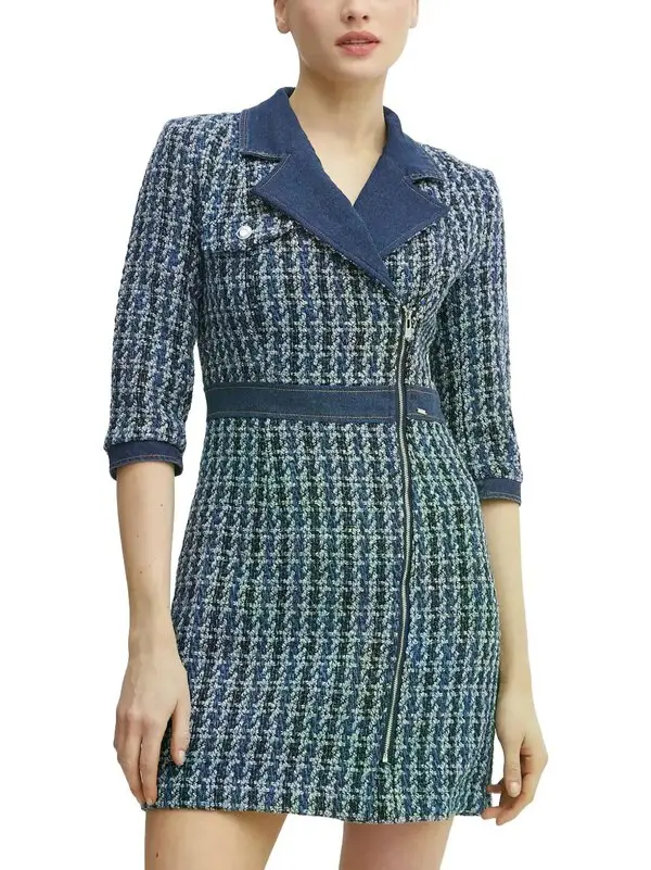 MORGAN Zip-fastening Mini Dress - Blue