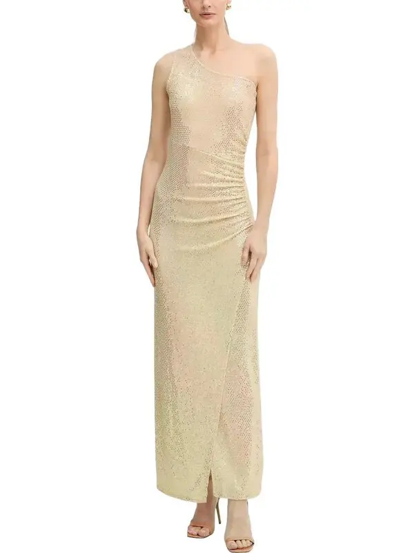 MORGAN One-shoulder Sequin-embellished Maxi Dress - Neutrals