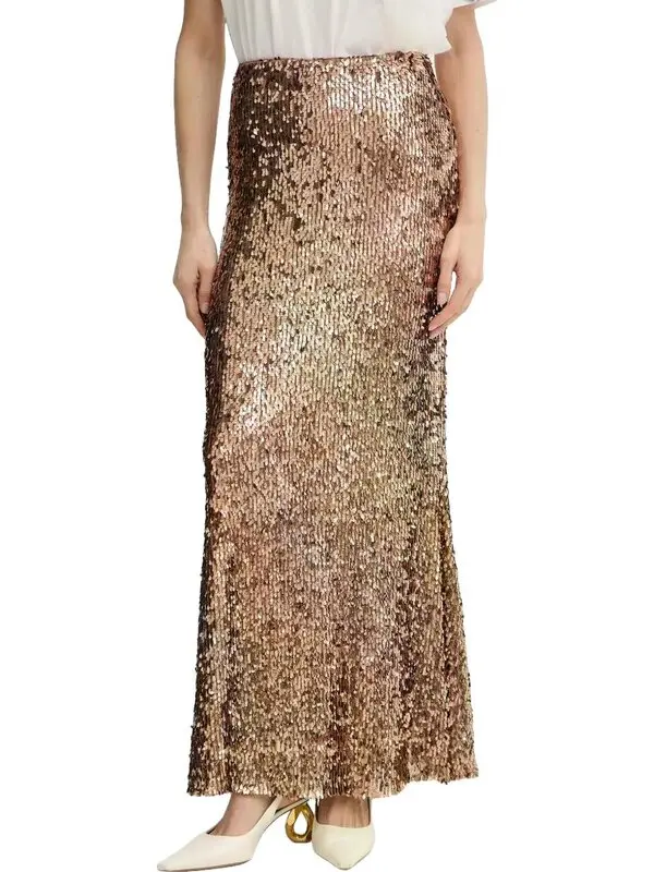 HAVEONE Sequin-embellished Maxi Skirt - Brown