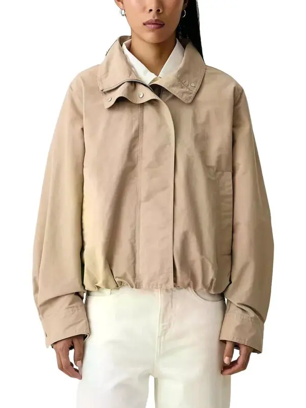 Marc O'polo High-neck Zip-up Bomber Jacket - Neutrals