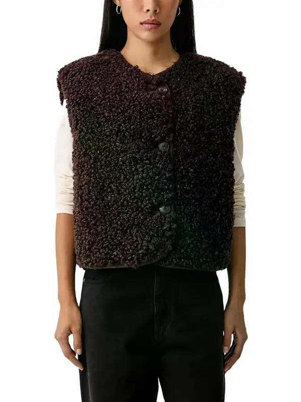 Marc O'polo Bouclé-texture Waiscoat - Brown