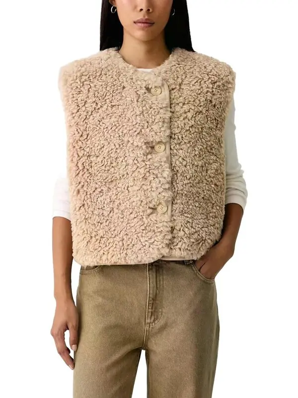 Marc O'polo Bouclé-texture Gilet - Neutrals