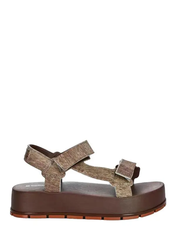 Melissa Flowing Touch-strap Platform Sandals - Brown