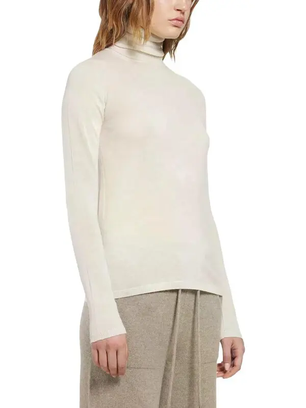 Max Mara Roll-neck Virgin Wool Sweater - Neutrals