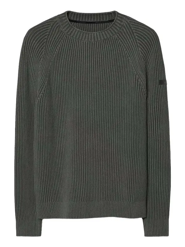 RRD Ribbed-knit Raglan-sleeve Sweater - Green
