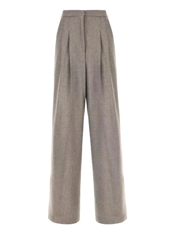 PT TORINO Pleated Wide-leg Trousers - Neutrals