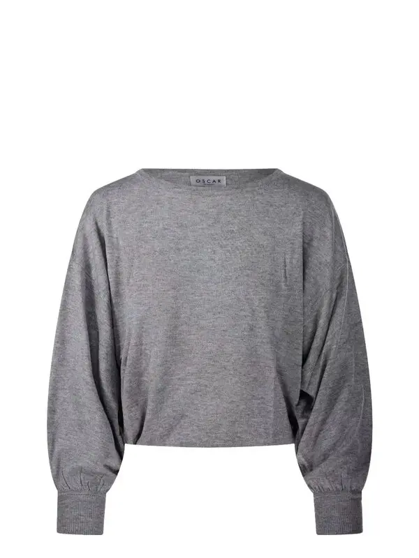 OSCAR THE COLLECTION Dropped-shoulder Crew-neck Sweatshirt - Grey