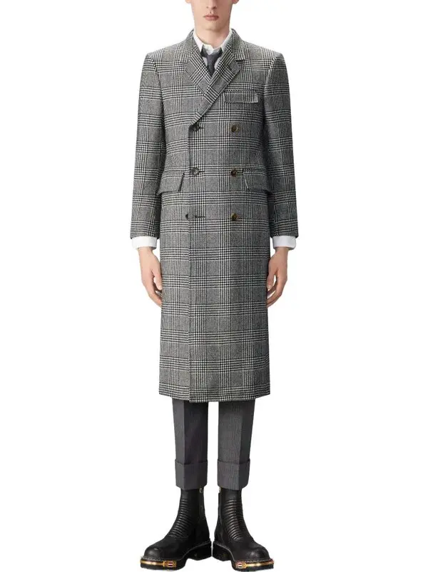 Thom Browne Wool Chesterfield Overcoat - Grey