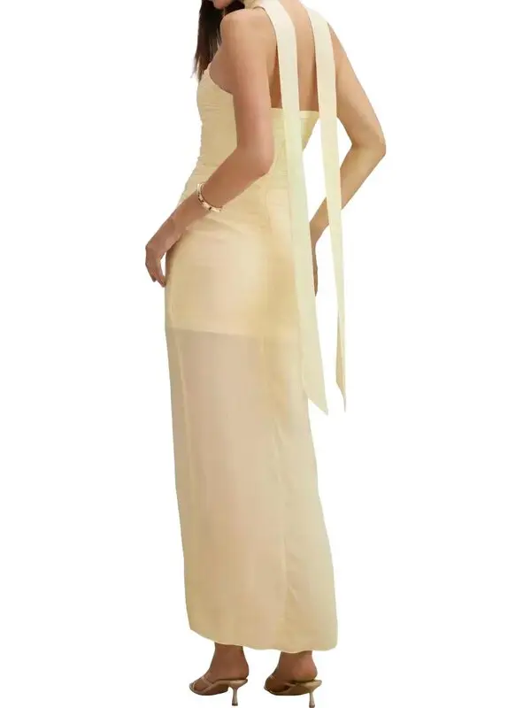 EVER NEW Arli Strapless Ruched Maxi Dress - Neutrals