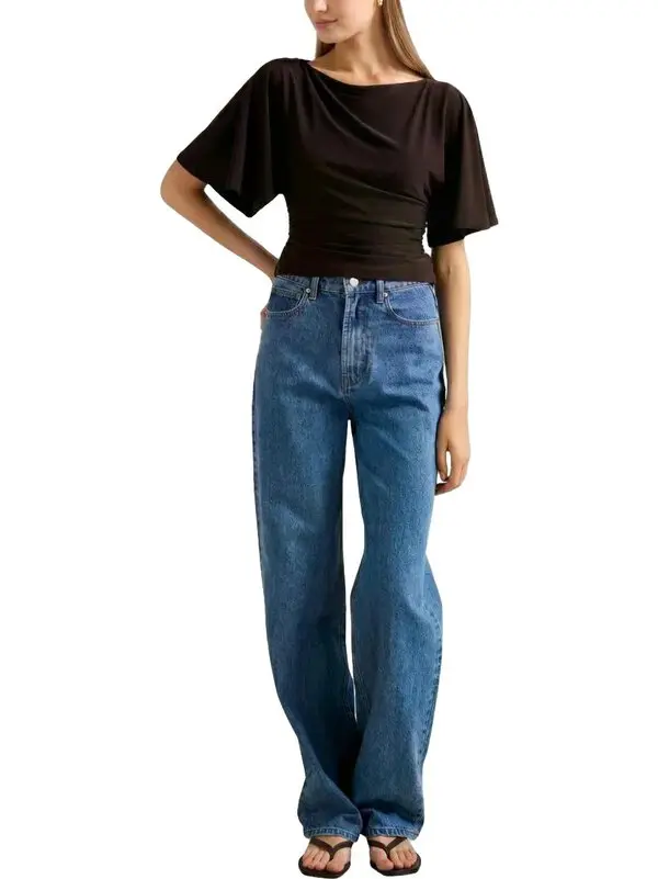 EVER NEW Paige Flutter-sleeve Blouse - Brown