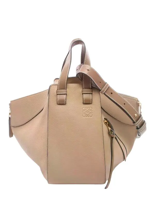 Loewe 2000s Small Hammock Leather Tote Bag - Neutrals