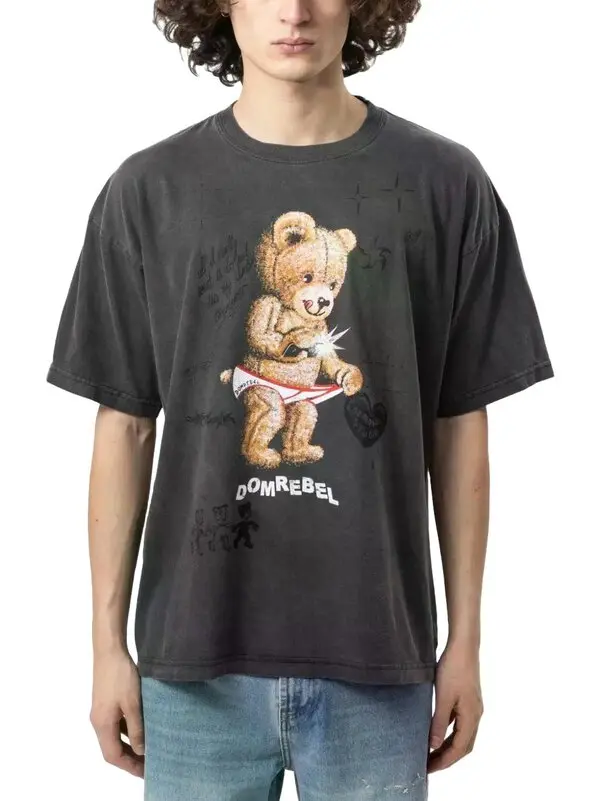DOMREBEL Snap Sketch Graphic-print T-shirt - Grey