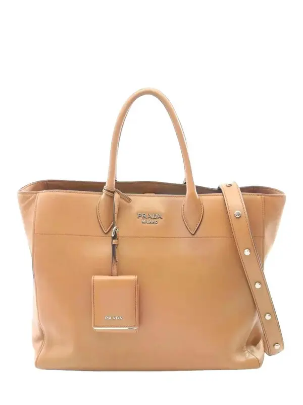 Prada 2000s City Calf Tote Bag - Neutrals