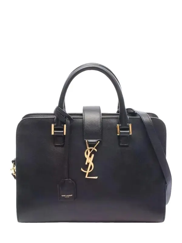 Saint Laurent 2000s Monogram Cabas Two-way Handbag - Black