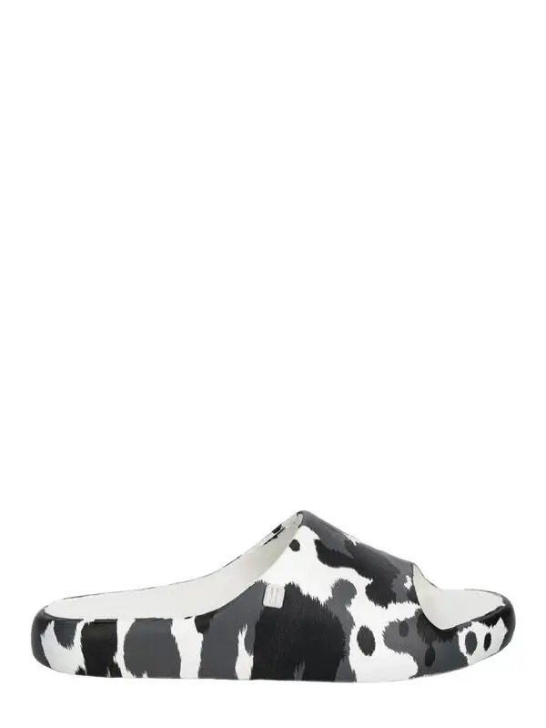 Melissa Free Cow-print Slides - Black