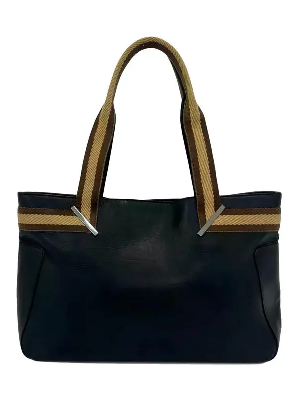 Gucci 2000-2015 Calfskin Web Handbag - Black