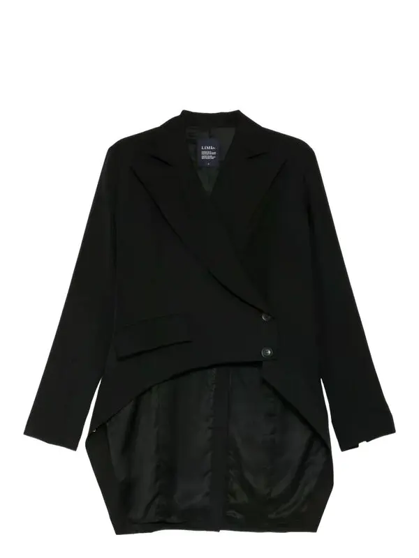 LIMI FEU Wool Gabardine Long Jacket - Black