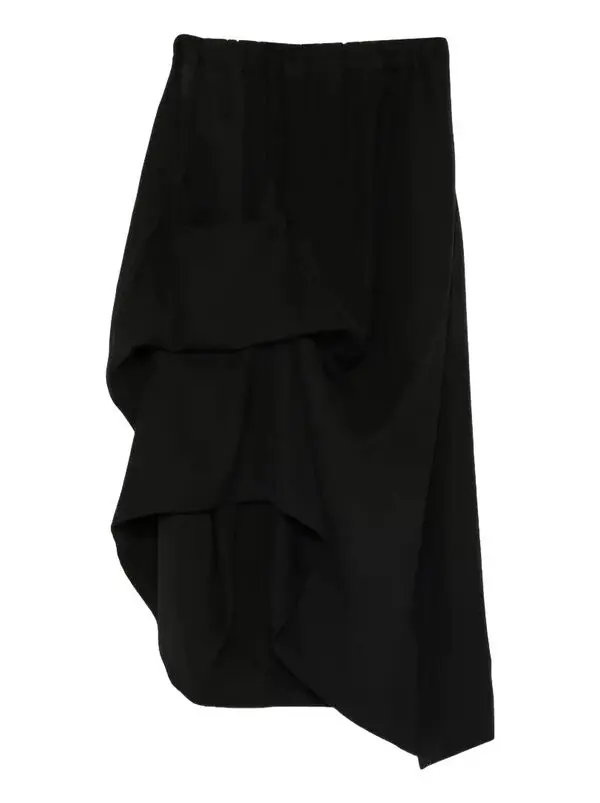 LIMI FEU Double-satin Irregular Hem Skirt - Black