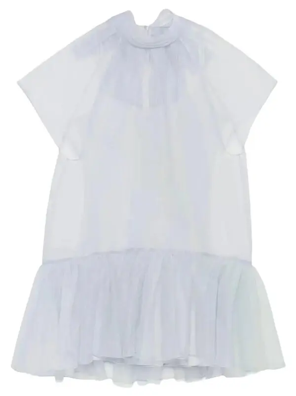 Simkhai Beaux Tiered Organza Mini Dress - Blue