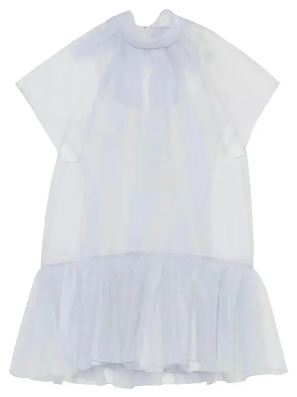 Simkhai Beaux Tiered Organza Mini Dress - Blue