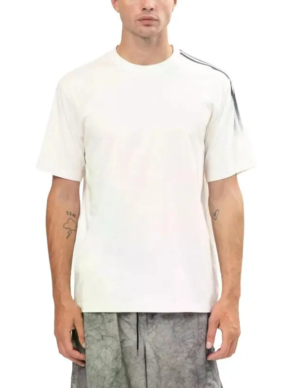 Y3 Gradient-stripe T-shirt - Neutrals