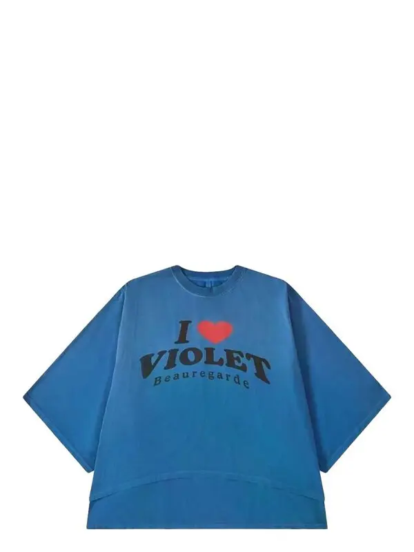 DOUBLET Slogan-print Layered T-shirt - Blue
