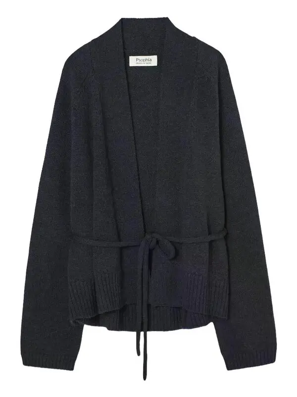 PSOPHIA Belted Knit Cardigan - Blue
