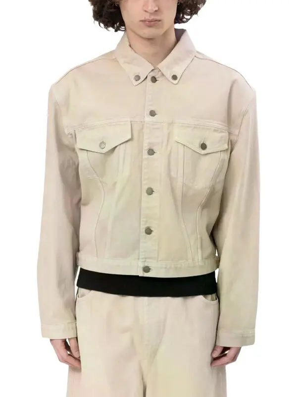 ENTIRE STUDIOS Shrunken Denim Jacket - Neutrals