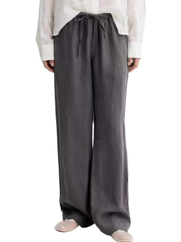 Marc O'polo Drawstring Straight-leg Trousers - Grey