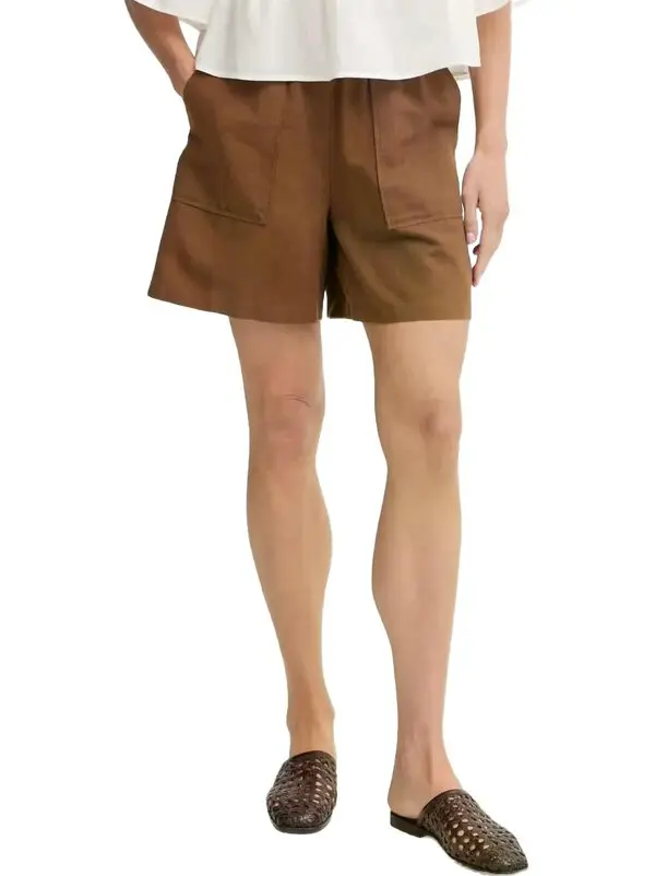 Marc O'polo Drawstring Patch-pocket Shorts - Brown