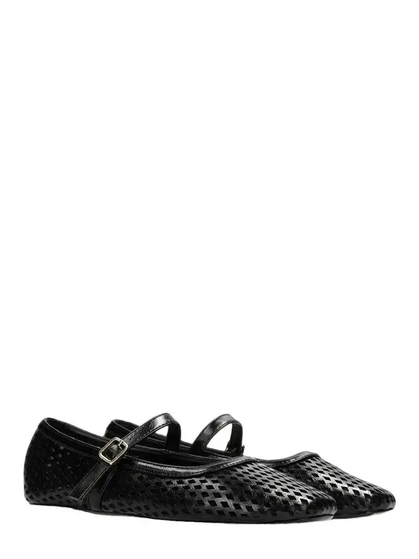 MEXX Perforated Buckle-strap Ballet Flats - Black