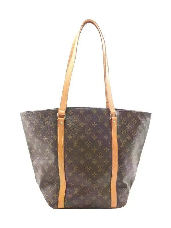 LOUIS VUITTON 2001 Monogram Sac Shopping Tote Bag - Brown