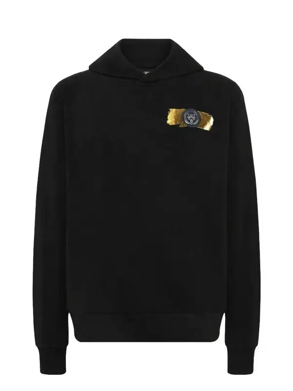 PLEIN SPORT Logo-patch Hoodie - Black
