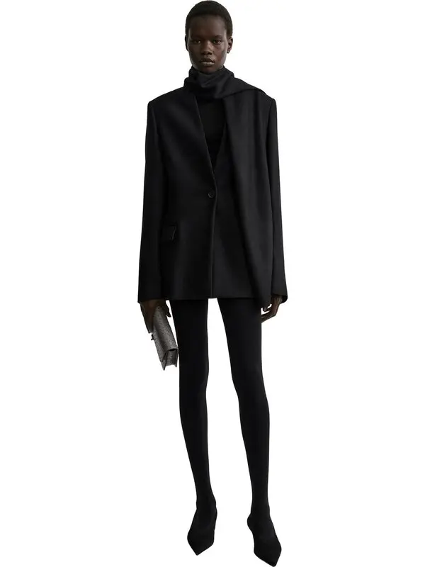 TOTEME Scarf Lapel Blazer - Black