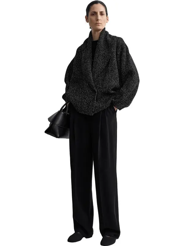 TOTEME Shawl-lapel Cardigan Black/white - Black,white